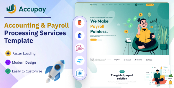Accupay - Accounting & Payroll Processing Services HTML Tailwind CSS Template by UIAXIS